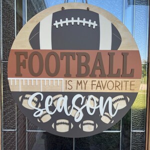 Football Door Hanger - Welcome Sign - Door Decor - Etsy