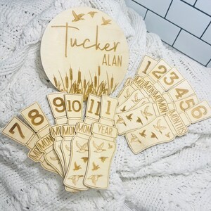 Duck Hunting Baby Announcement and Milestone Markers - Baby Milestone ...