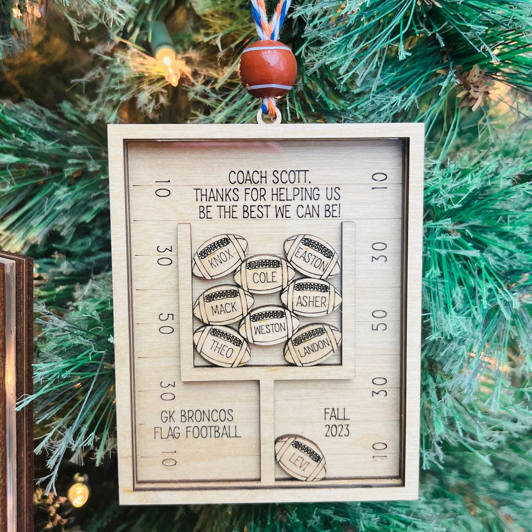 Football Coach Ornament - Personalized Football Coach Gift - Etsy