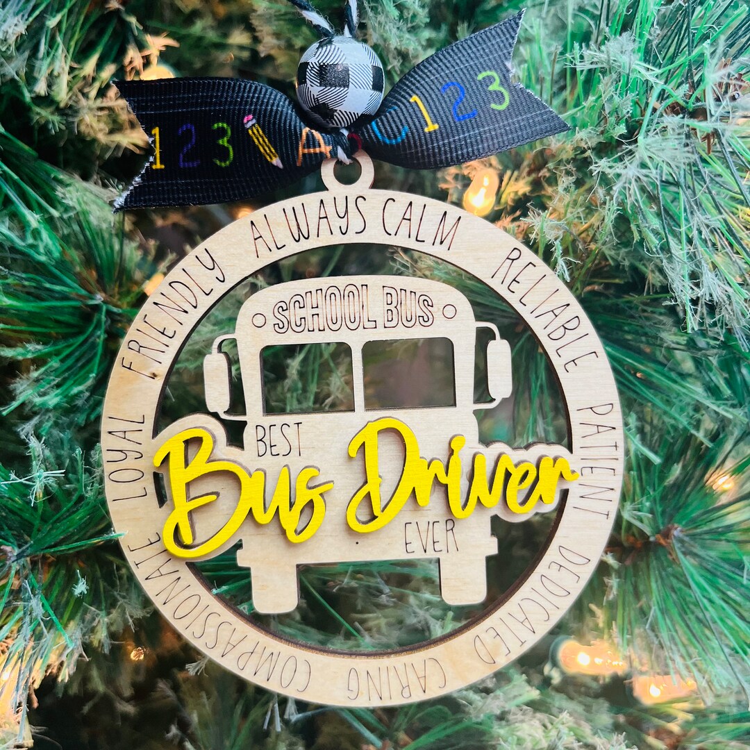 School Bus Driver Ornament - School Bus Driver Holiday Gift - Etsy