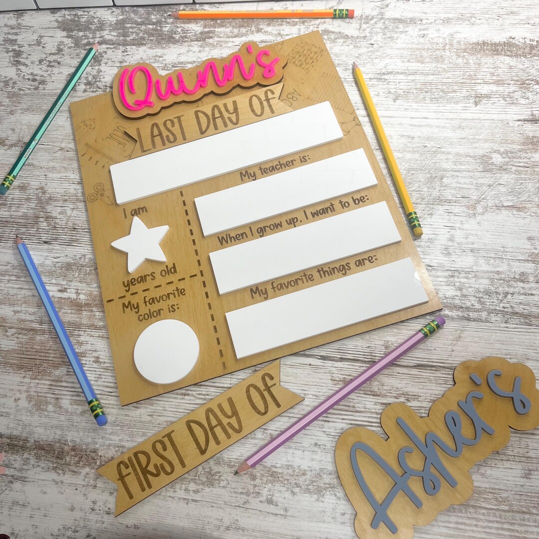 First Day of School / Last Day of School Custom Interchangeable Photo ...