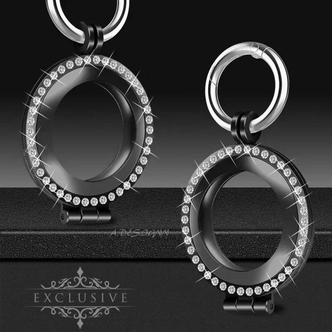 Protective Metal & Crystal Diamond Sparkle Stone Case for Apple AirTag ...