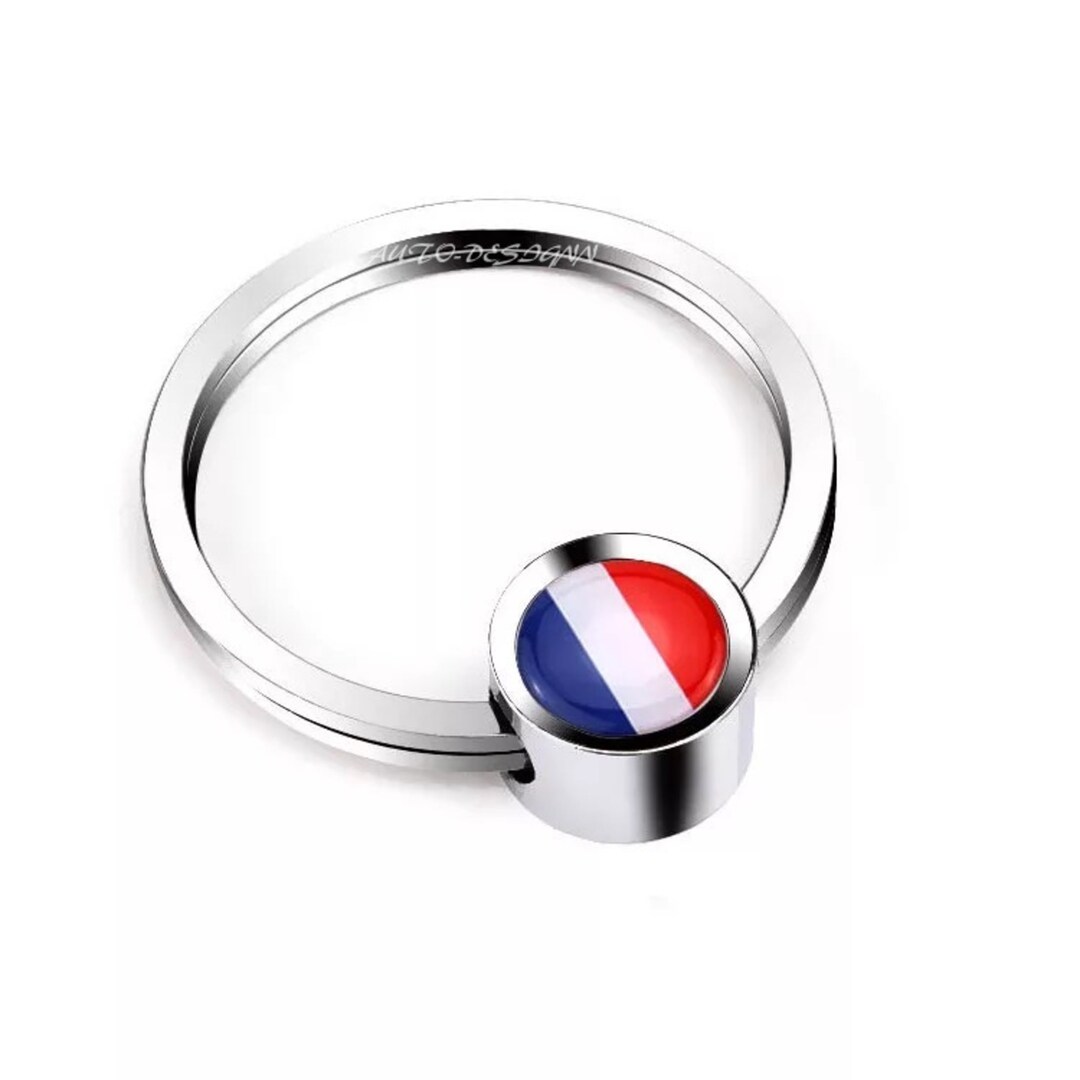 FRANCE Flag Ring Key Ring Bmw Audi Mercedes VW Peugeot Renault Citroen ...