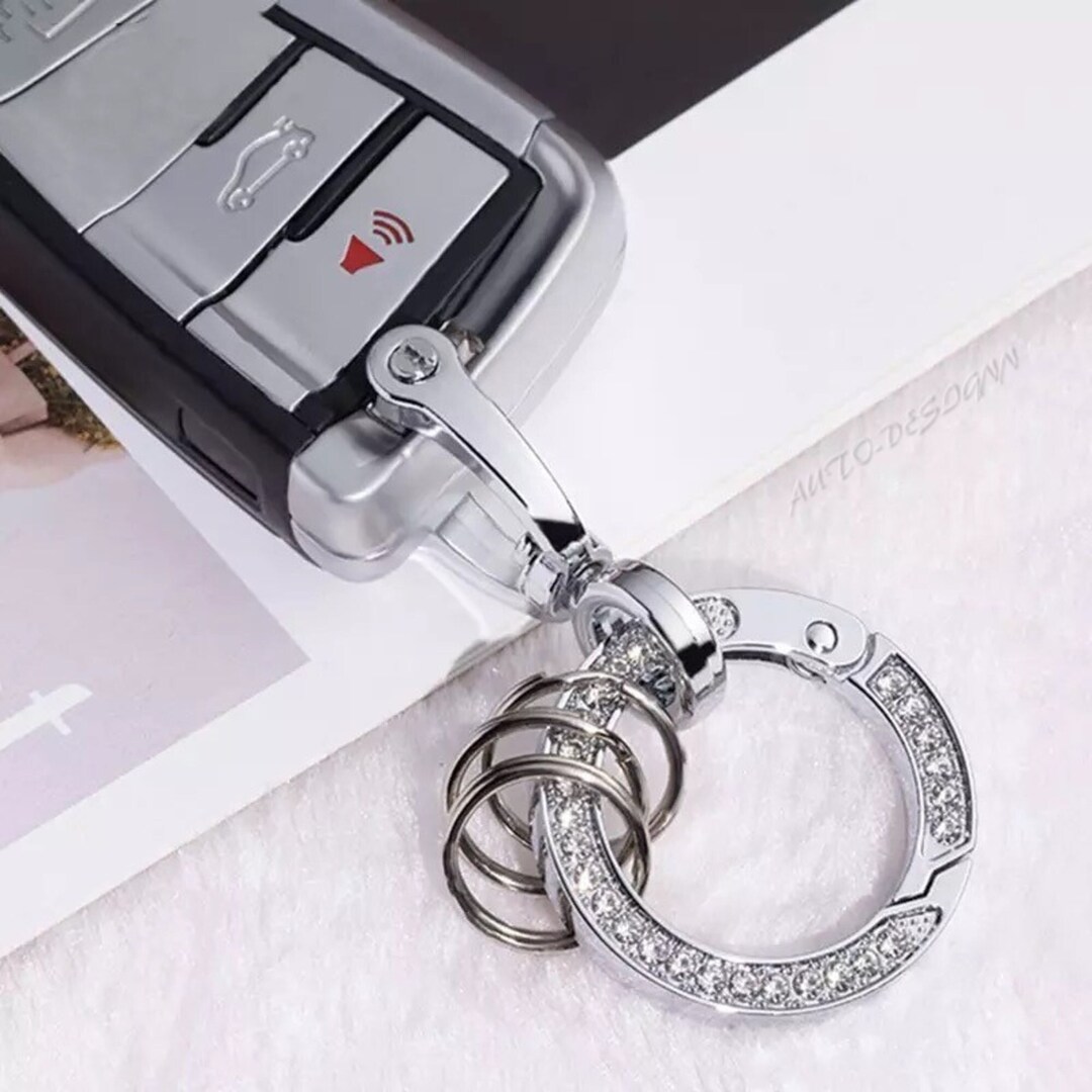 Crystal Diamond Key Ring Carabiner Ring Sparkling Stone for Car BMW ...