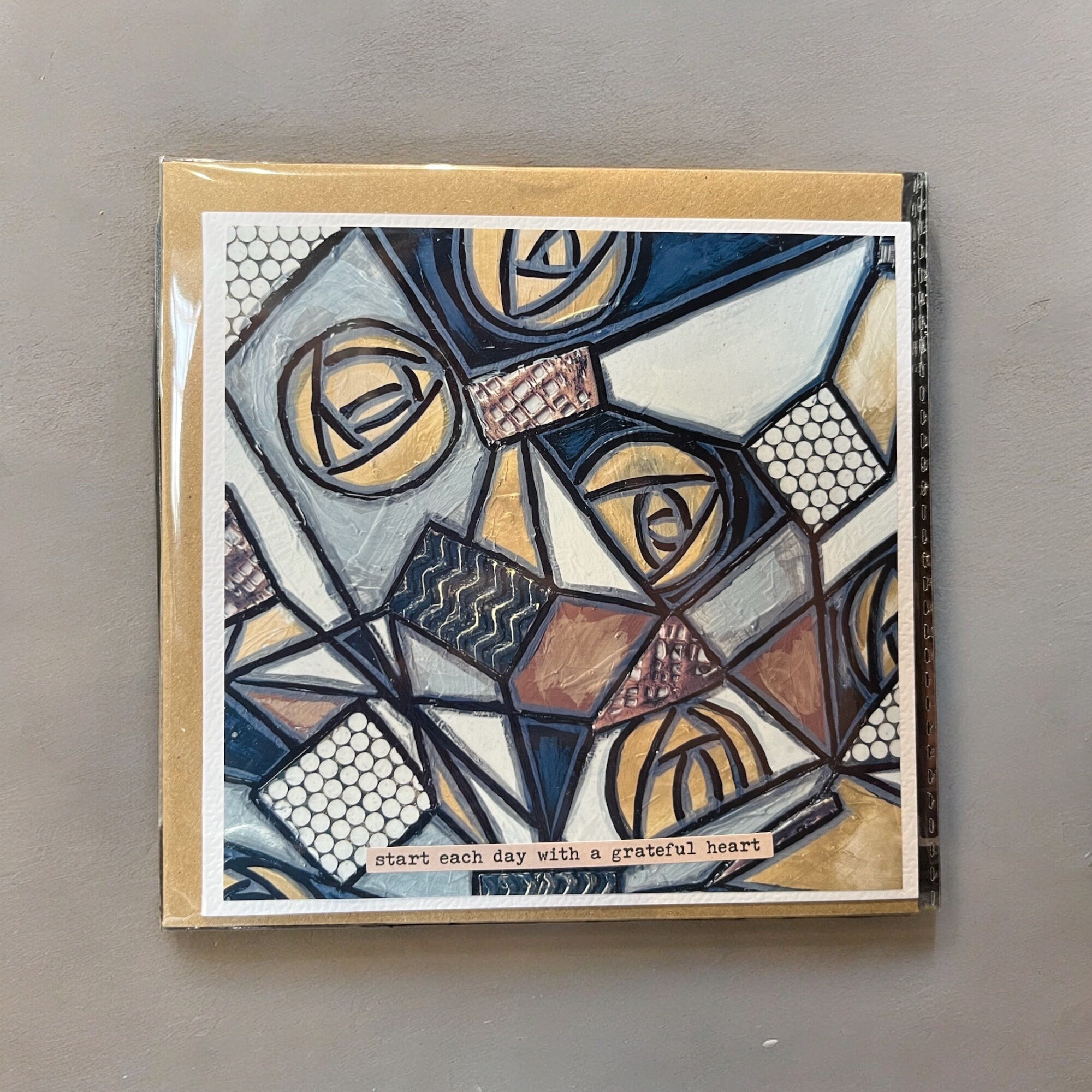 Geometric Shapes Illustrated Greetings Card Made From Original Art Made ...