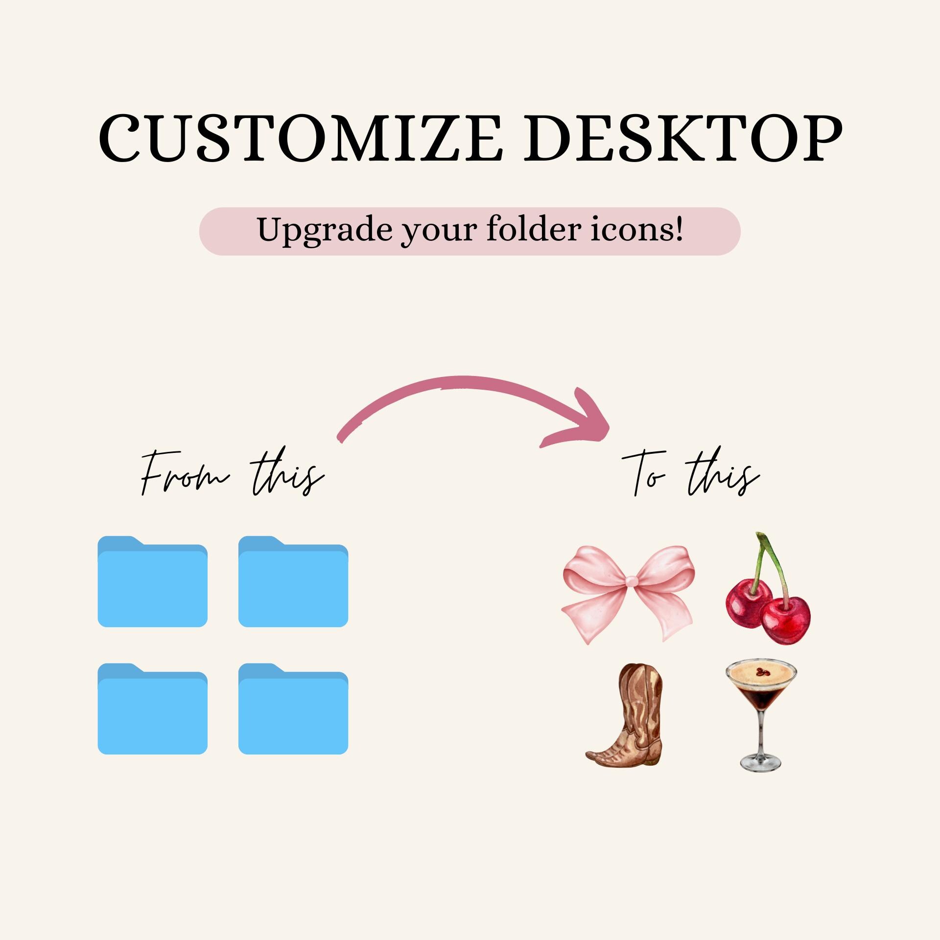 Trendy Girl MacBook Folder Icons: Desktop Organizer (PNG Icons) - Etsy
