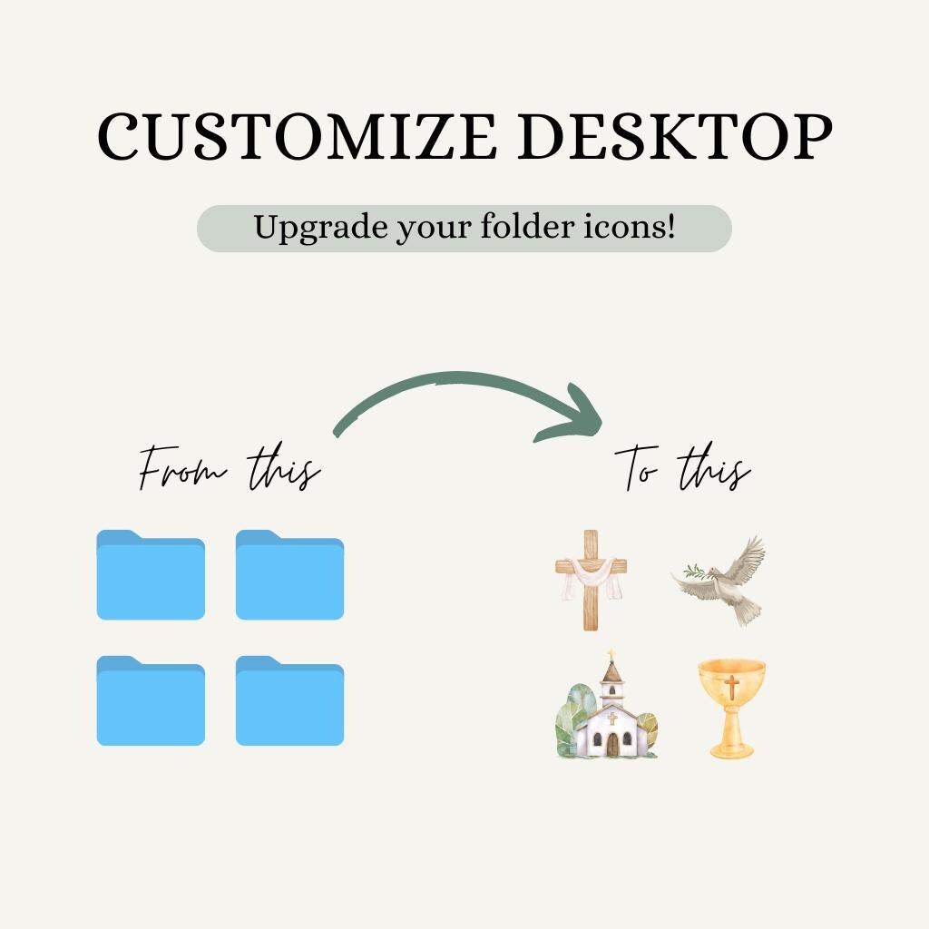 Christian Girl MacBook Folder Icons: Beach Theme Desktop Organizer (PNG ...