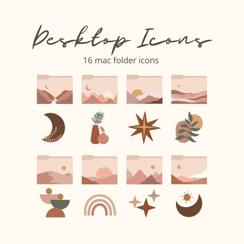 Boho Desktop Folder Icons, Mac Desktop Icons, MacBook Folder Icons - Etsy Boho Desktop Folder Icons, Mac Desktop Icons, MacBook Folder Icons - Etsy