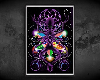 Psychedelic Trippy Alien Art - Etsy