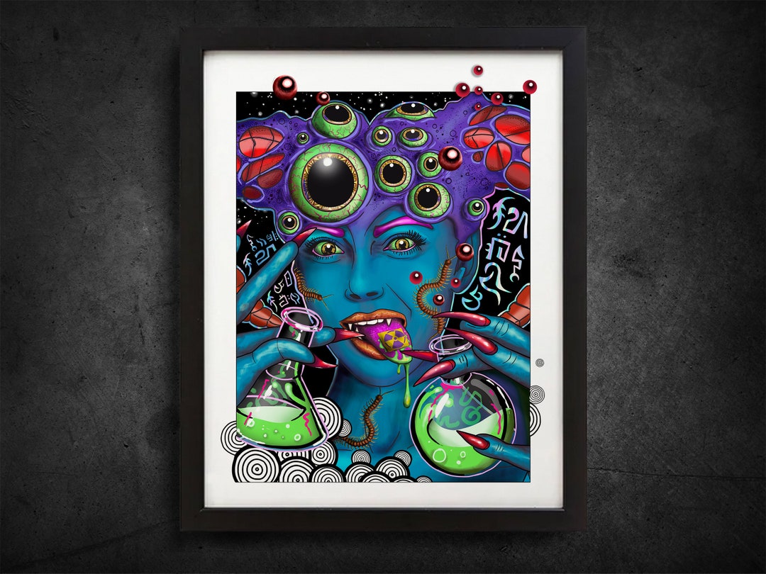 Don't Be Basic Art Print, Psychedelic Print LSD Art Trippy Wall Art - Etsy
