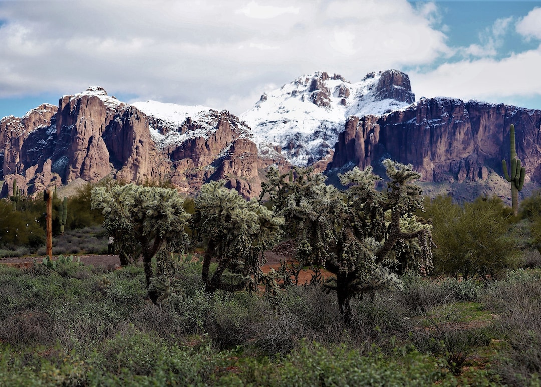 Desert Mountain Snow Zoom Background - Etsy