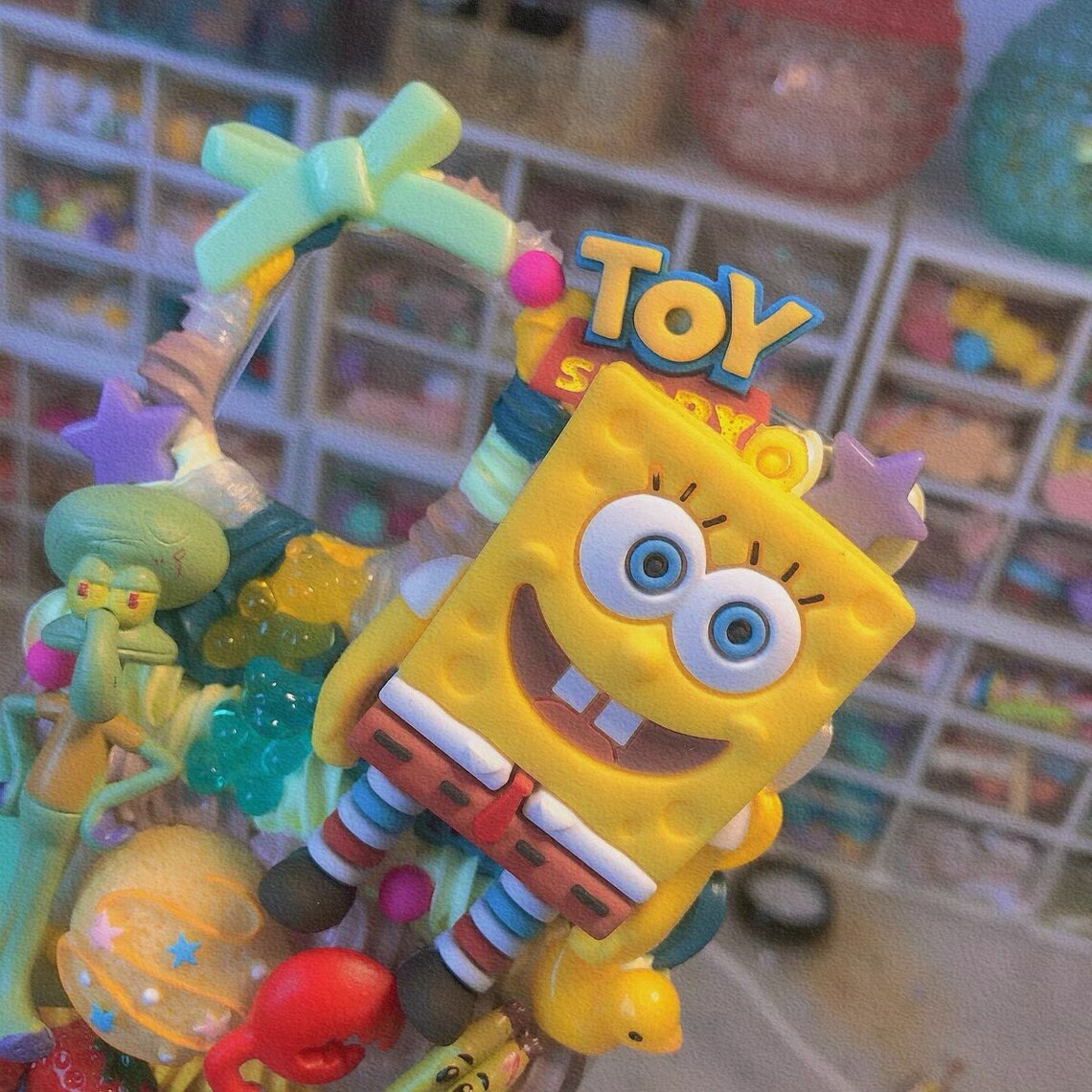 Spongebob Cute Cartoon Decoden Phone Case Anime Phone Case - Etsy