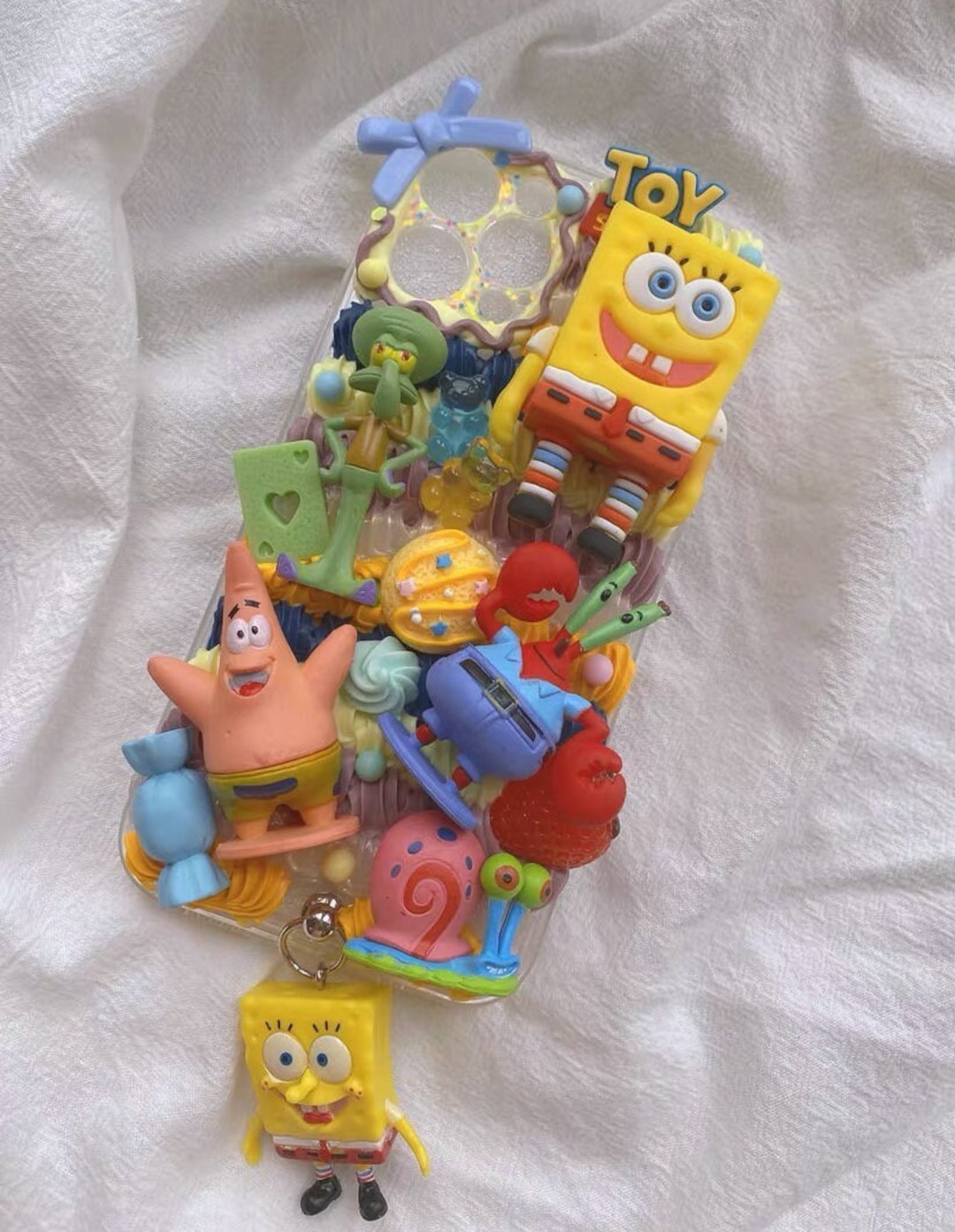 Spongebob Cute Cartoon Decoden Phone Case Anime Phone Case - Etsy