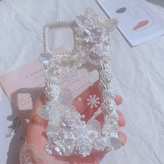 Butterfly Baroque Phone Case Pearl Vintage Phone Case - Etsy