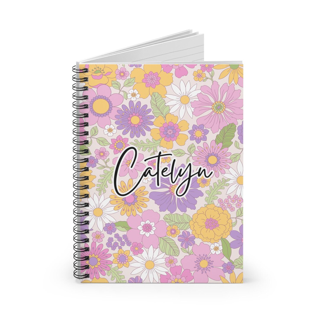 Personalized Floral Notebook, Y2K Retro Daisy Journal (6x8) - Etsy