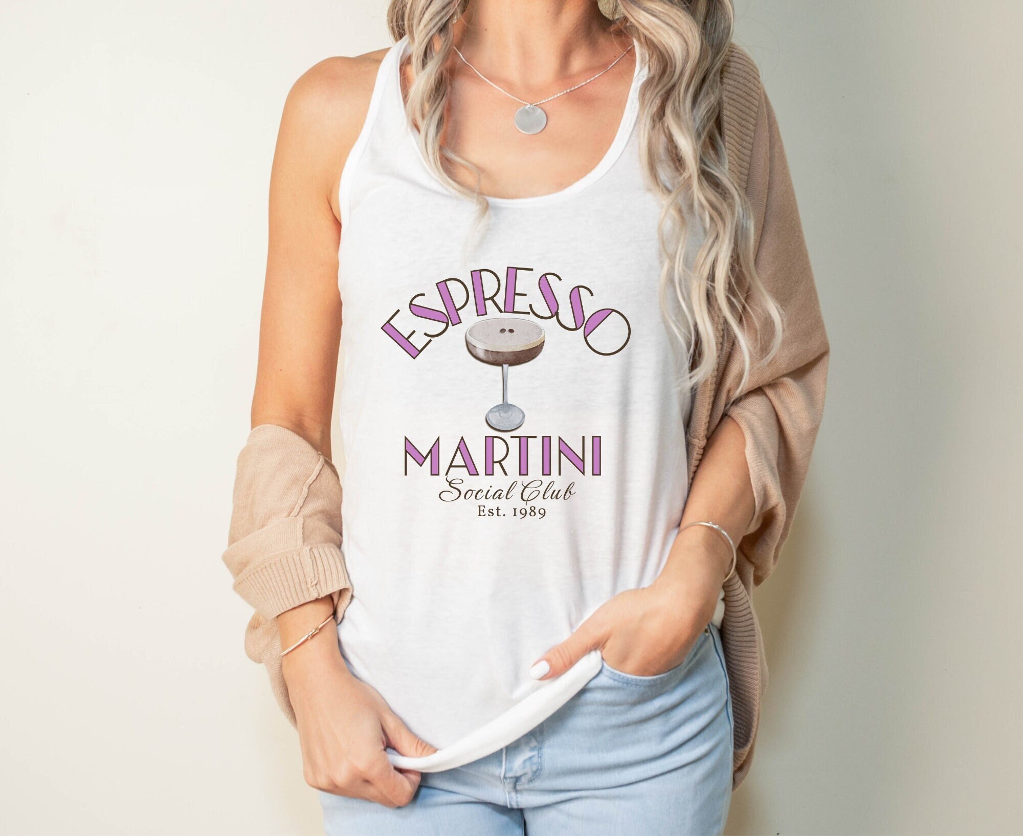 Espresso Martini Tank Top Espresso Cup Shirt Hot Mom Summer Tank Top ...