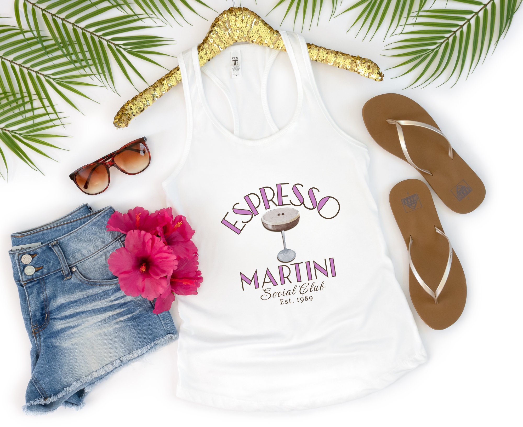 Espresso Martini Tank Top Espresso Cup Shirt Hot Mom Summer Tank Top ...