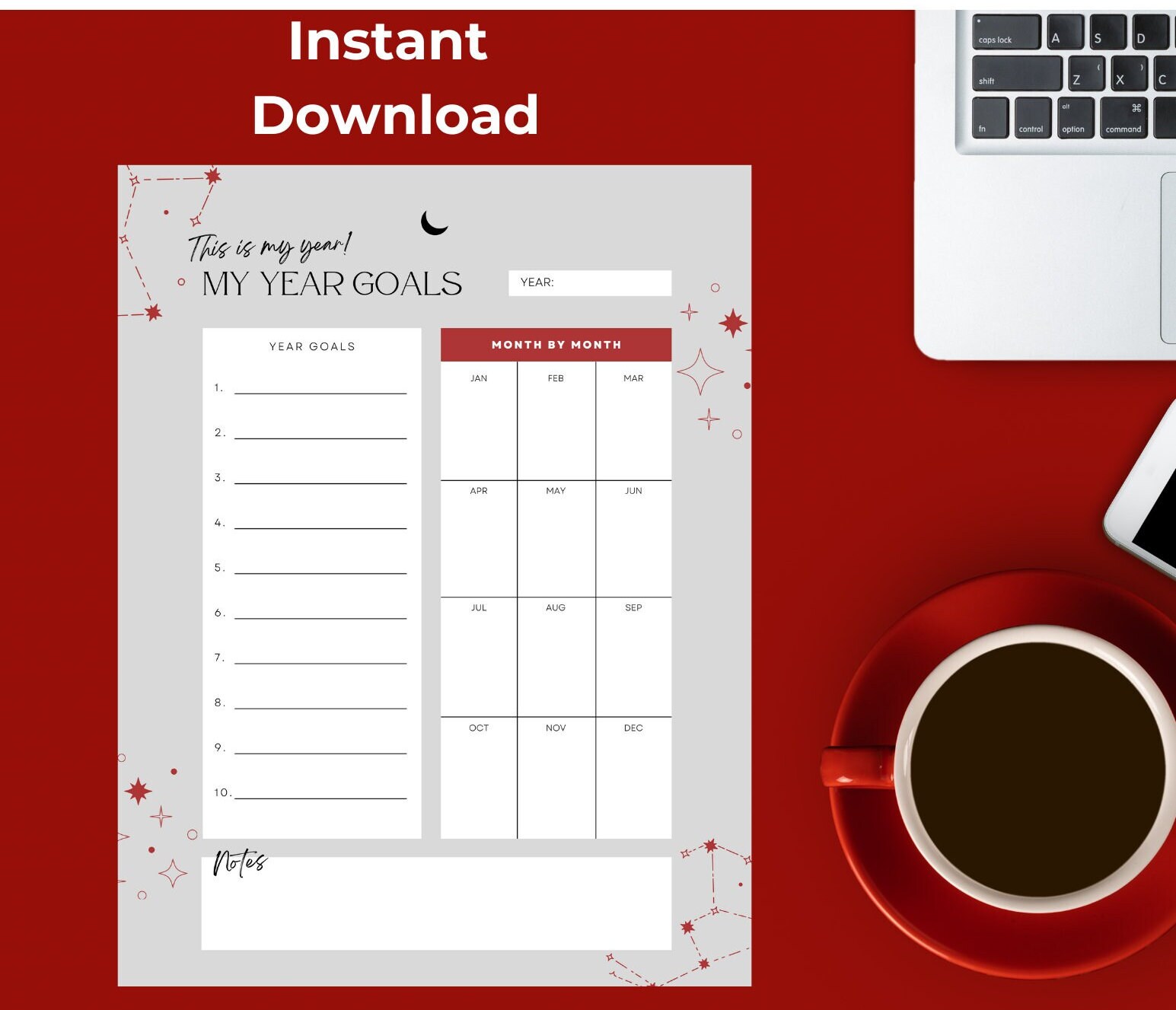 2024 New Years Resolutions Printable New Year Goals List New - Etsy