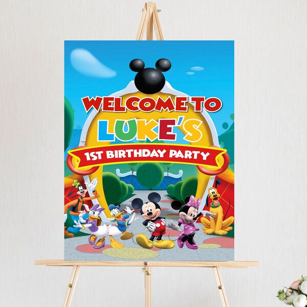 Mickey Mouse Custom Party Signs - Etsy