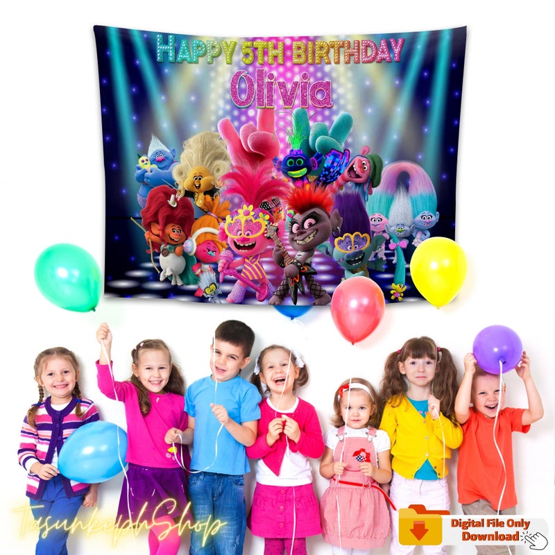 Trolls Backdrop - Etsy