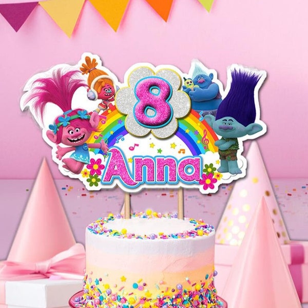 Trolls Cake Toppers - Etsy