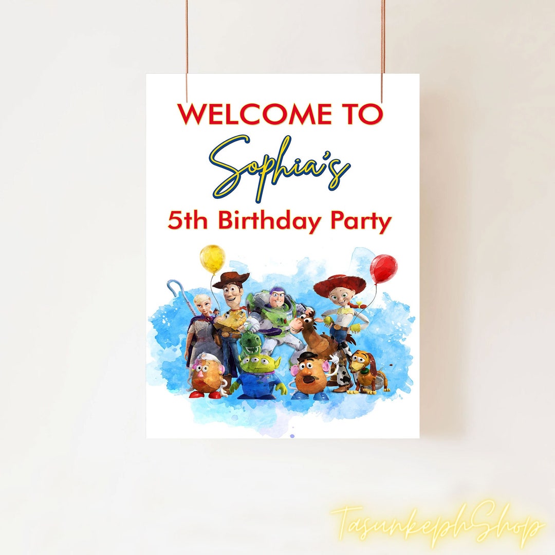 Toy Story Birthday Poster, Toy Story Party Decor Digital Download Toy ...