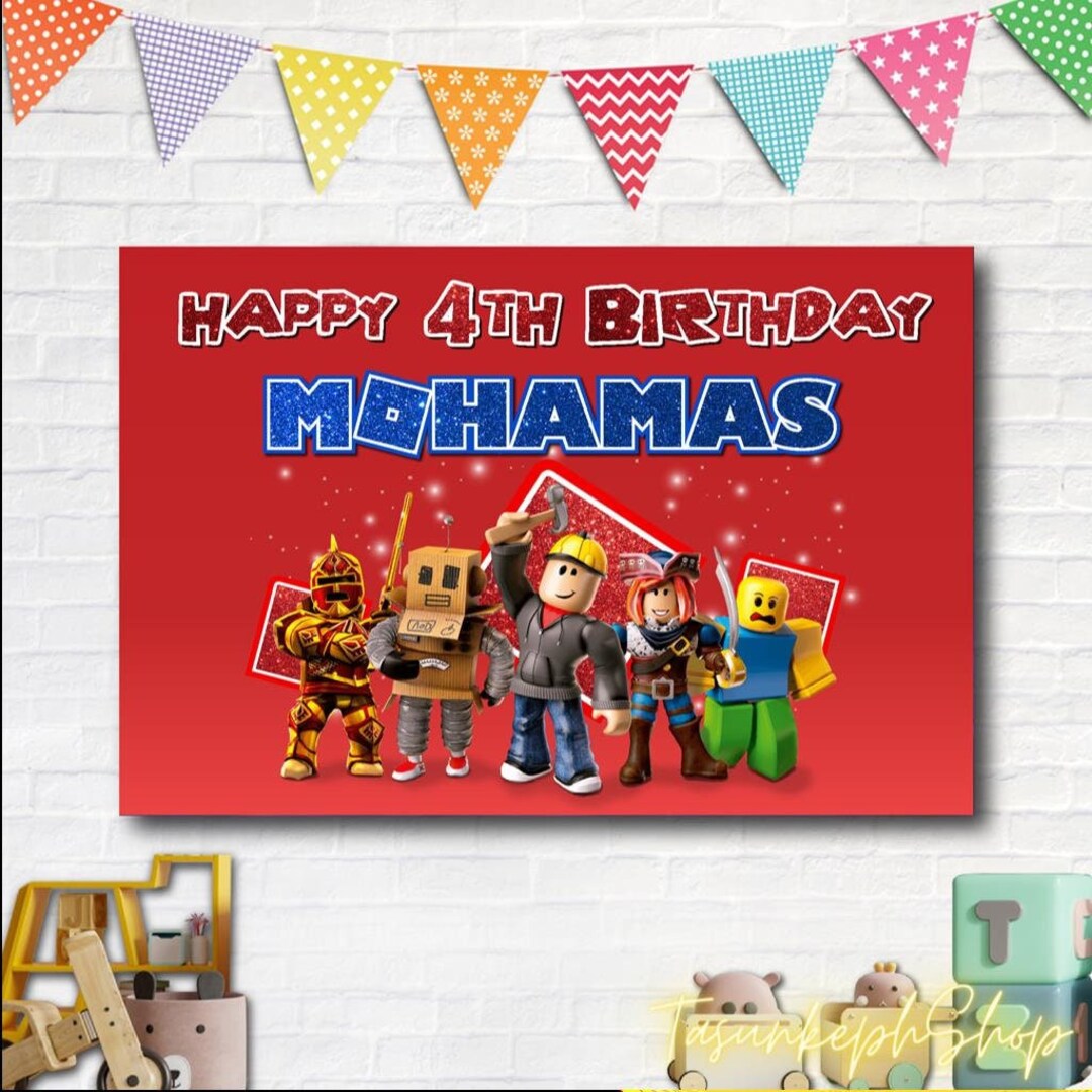 Printable Video Game Banner, Birthday Party Cake Topper, Birthday Party ...