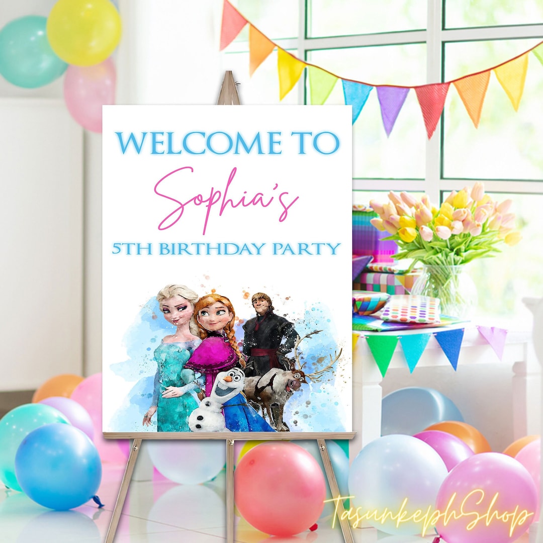 Frozen Birthday Poster, Frozen 2 Welcome Sign | Frozen Birthday Banner ...