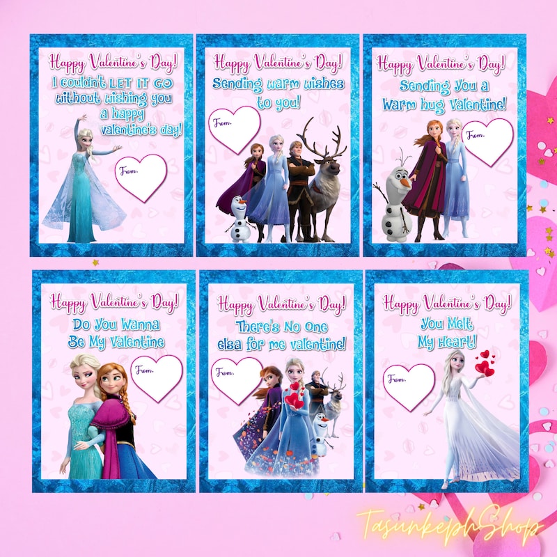 Frozen Valentines - Etsy