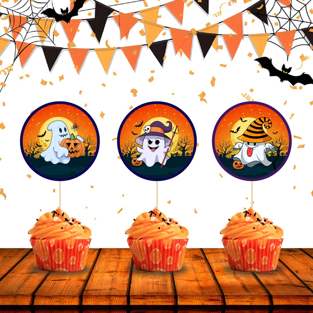 Halloween Cupcake Toppers, Printable Cupcake Toppers, Instant Download ...