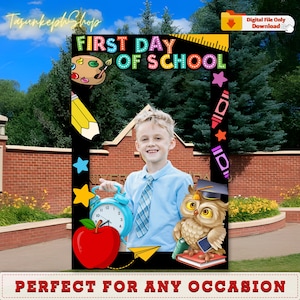Printable Back to School Photo Booth, First Day of School Photo Prop ...