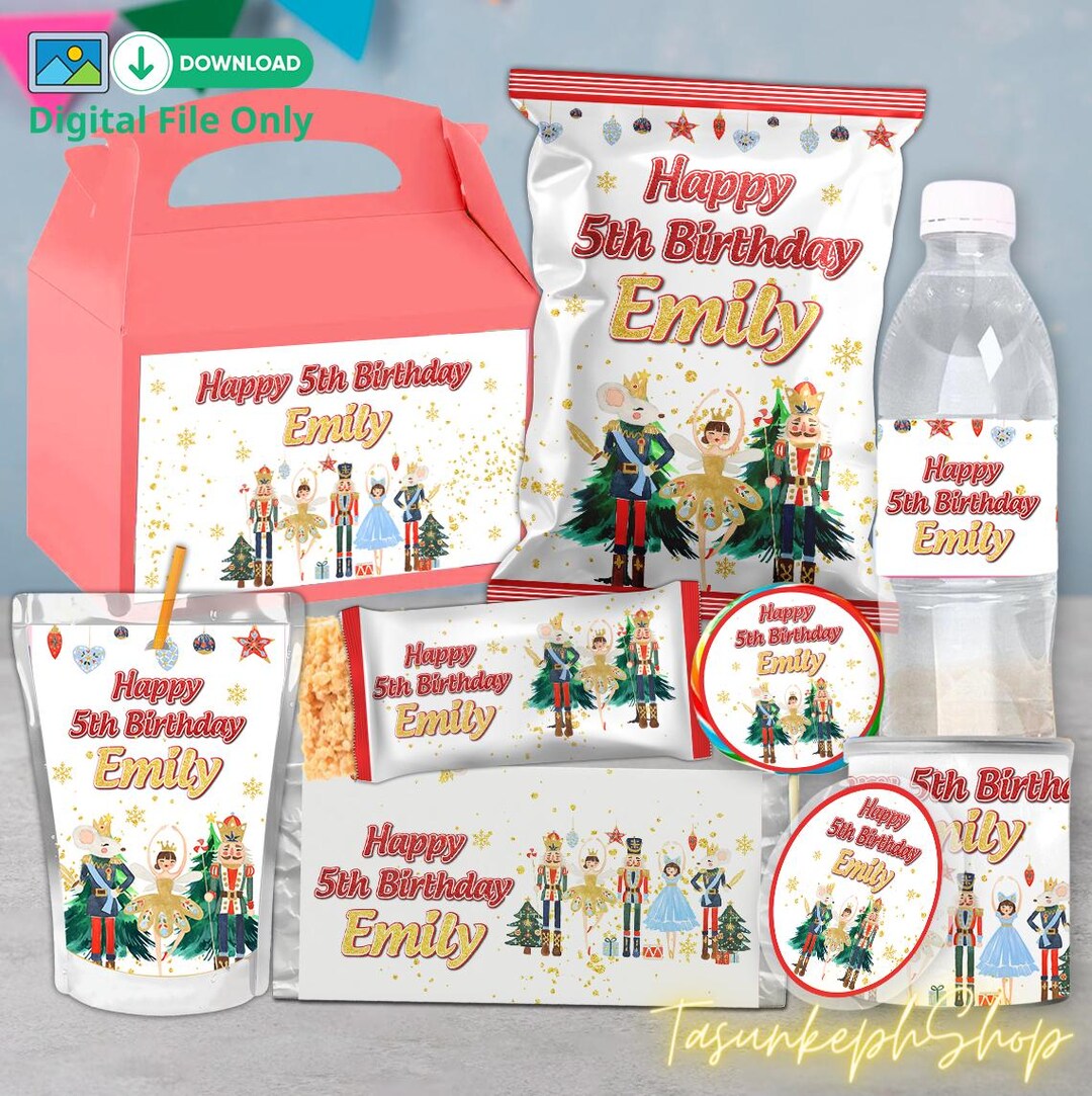 Printable Nutcracker Birthday Supplies Bundle, Custom Land of Sweet ...