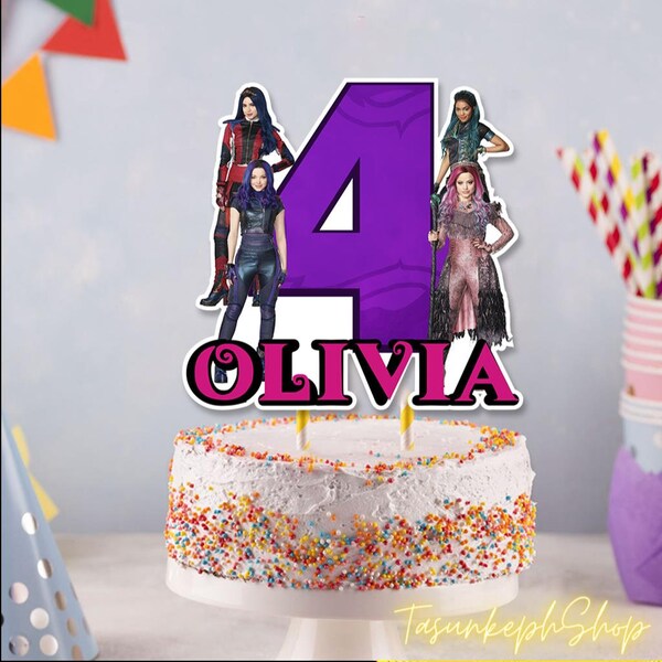 Descendants Cake Topper - Etsy