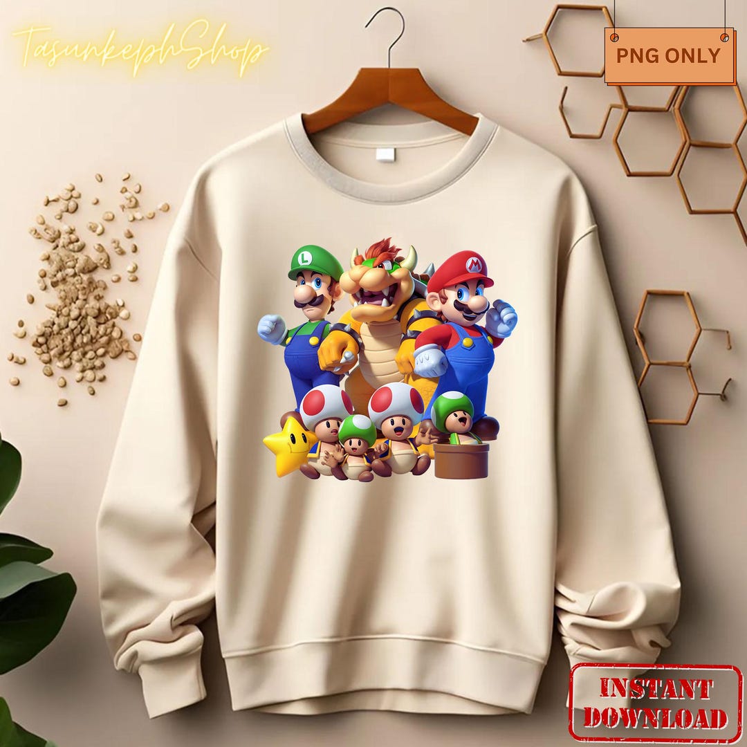 Super Mario and Friends Png, Bros Clipart, Character Without Background ...