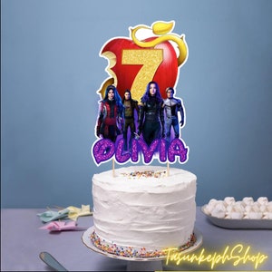 Printable Personalized Descendants Cake Topper, Descendants Birthday ...