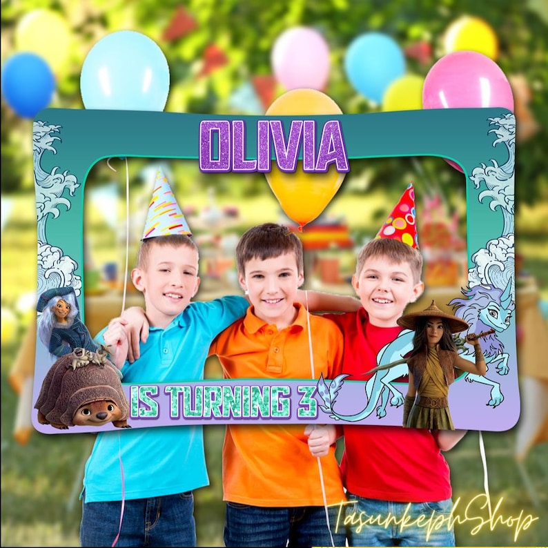 Raya and the Last Dragon Photo Booth Frame Raya and the Last - Etsy