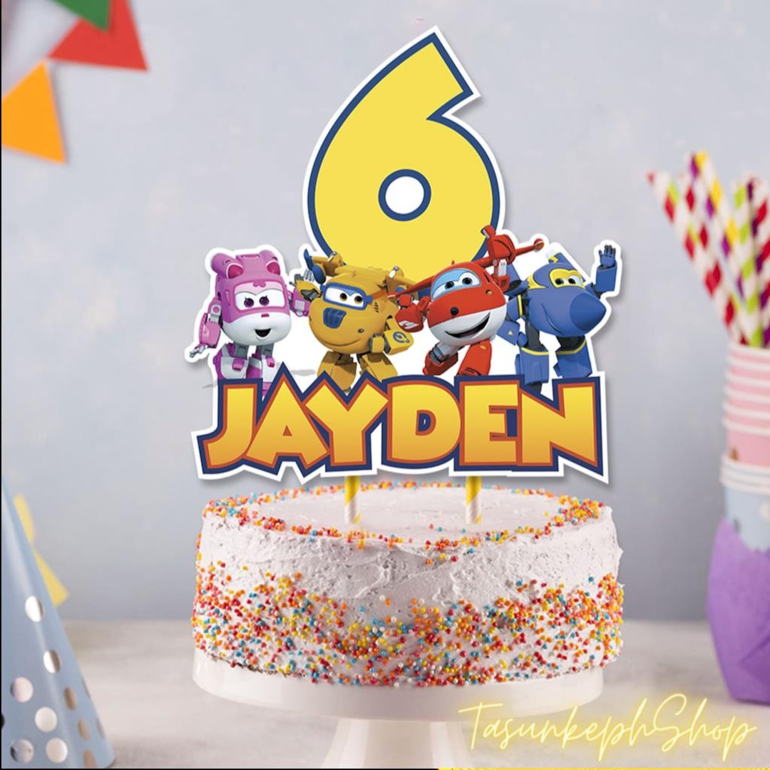 Personalized Super Wings Cake Topper, Super Wings Birthday, Super Wings ...