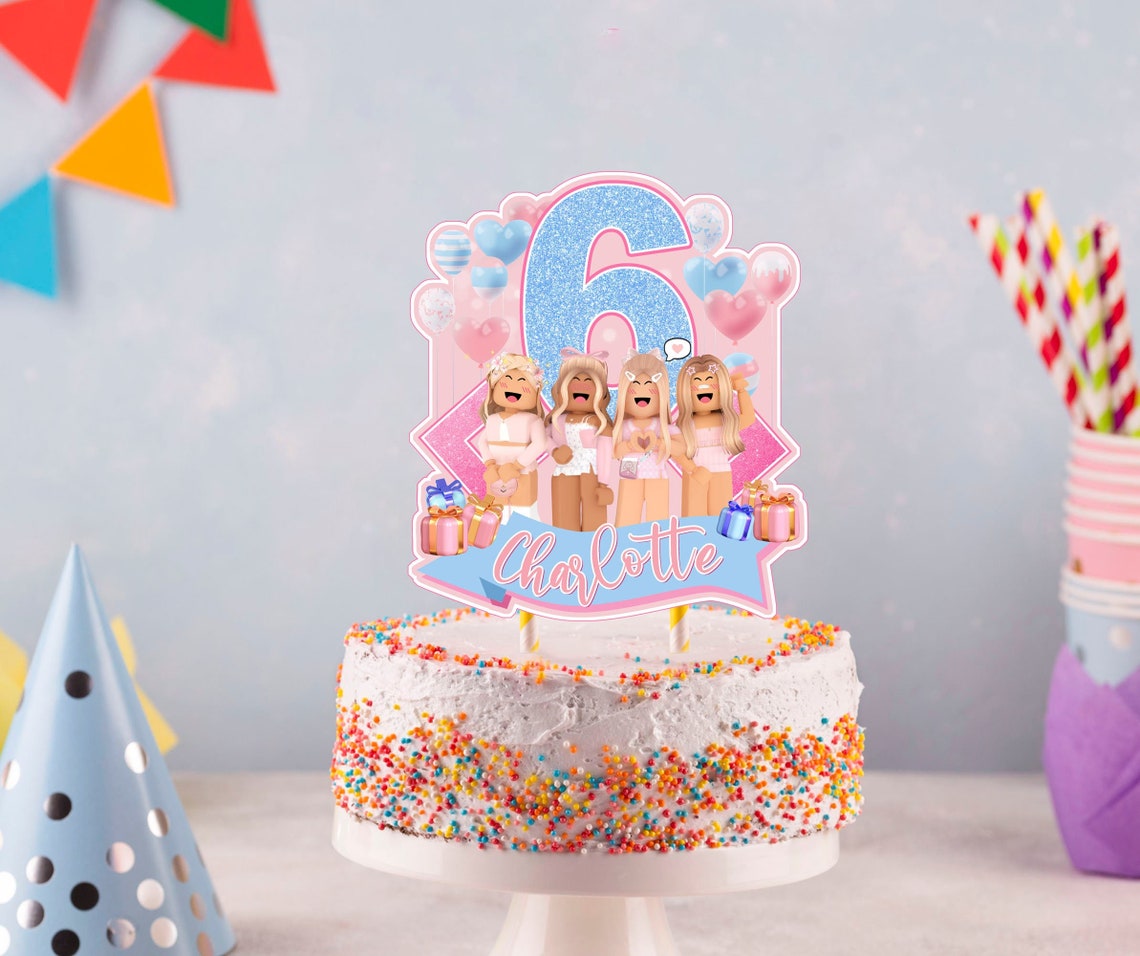 Printable Girl Cake Topper Birthday Party Cake Topper - Etsy