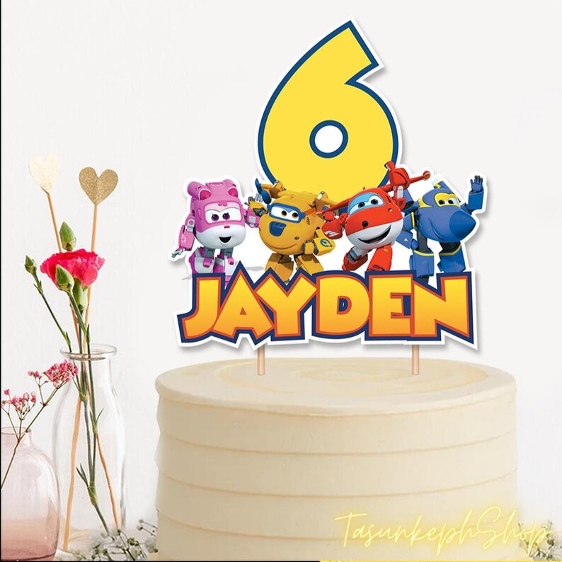 Personalized Super Wings Cake Topper Super Wings Birthday - Etsy