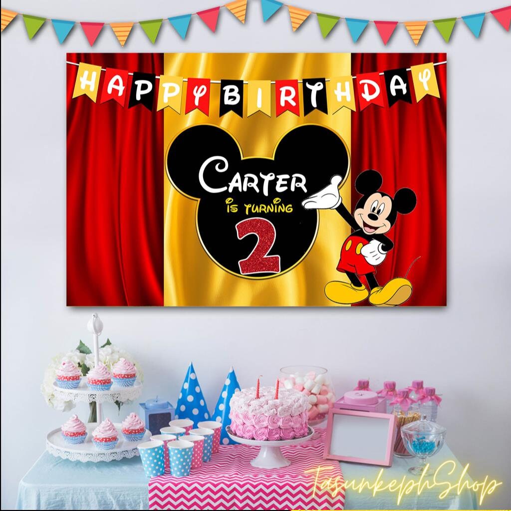 Mickey Mouse Birthday Backdrop