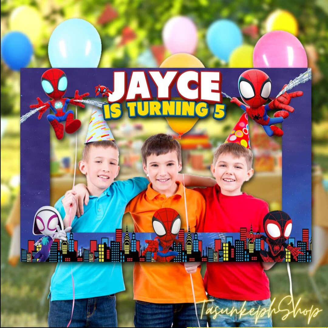 Printable Personalized Spidey Photo Frame Birthday, Spidey and His ...