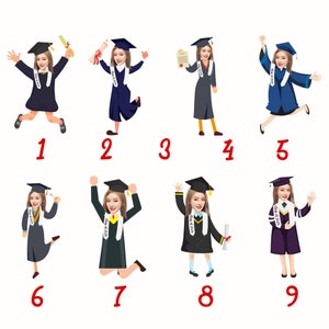 Printable Graduation Cupcake Toppers With Your Face Class of 2024 ...