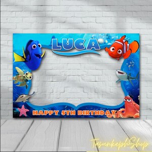 Finding Nemo Photo Booth Frame, Finding Nemo Birthday Frame, Finding ...