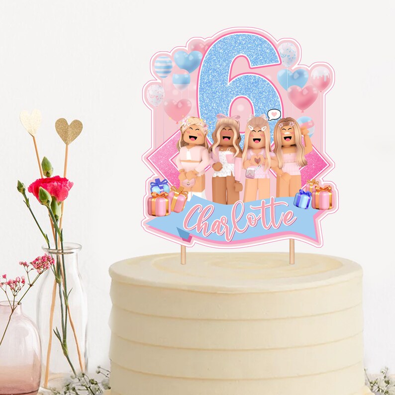 Printable Girl Cake Topper Birthday Party Cake Topper - Etsy Australia
