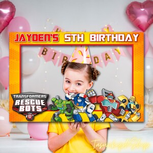 Rescue Bots Transformers Birthday Photo Frame, Rescue Bots Transformers ...