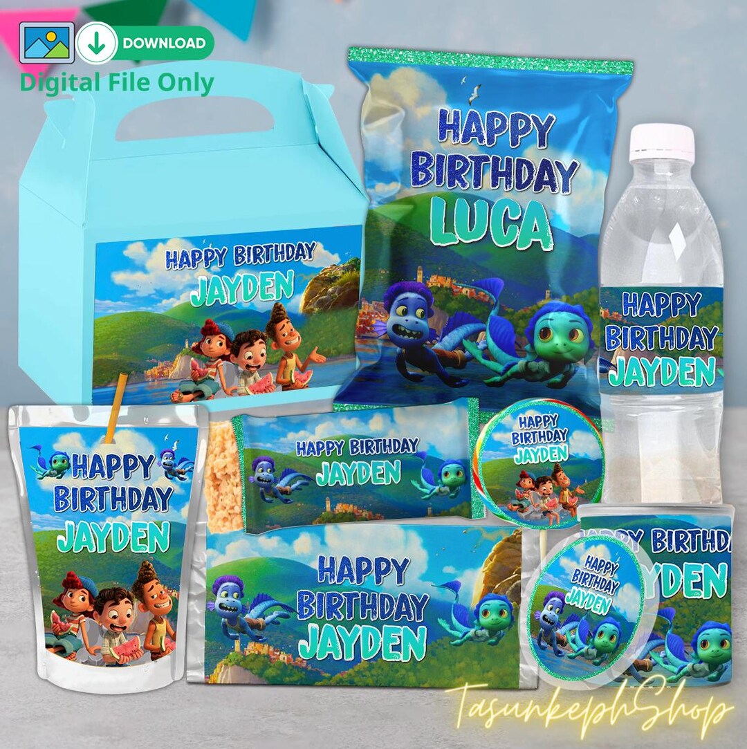 Custom Luca Party Package Digital Files, Printable Personalized Luca ...