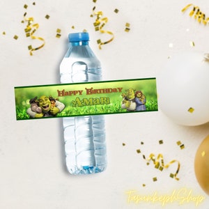 Shrek Water Bottle Sticker, Shrek Png | Shrek Digital Label | Cutting ...