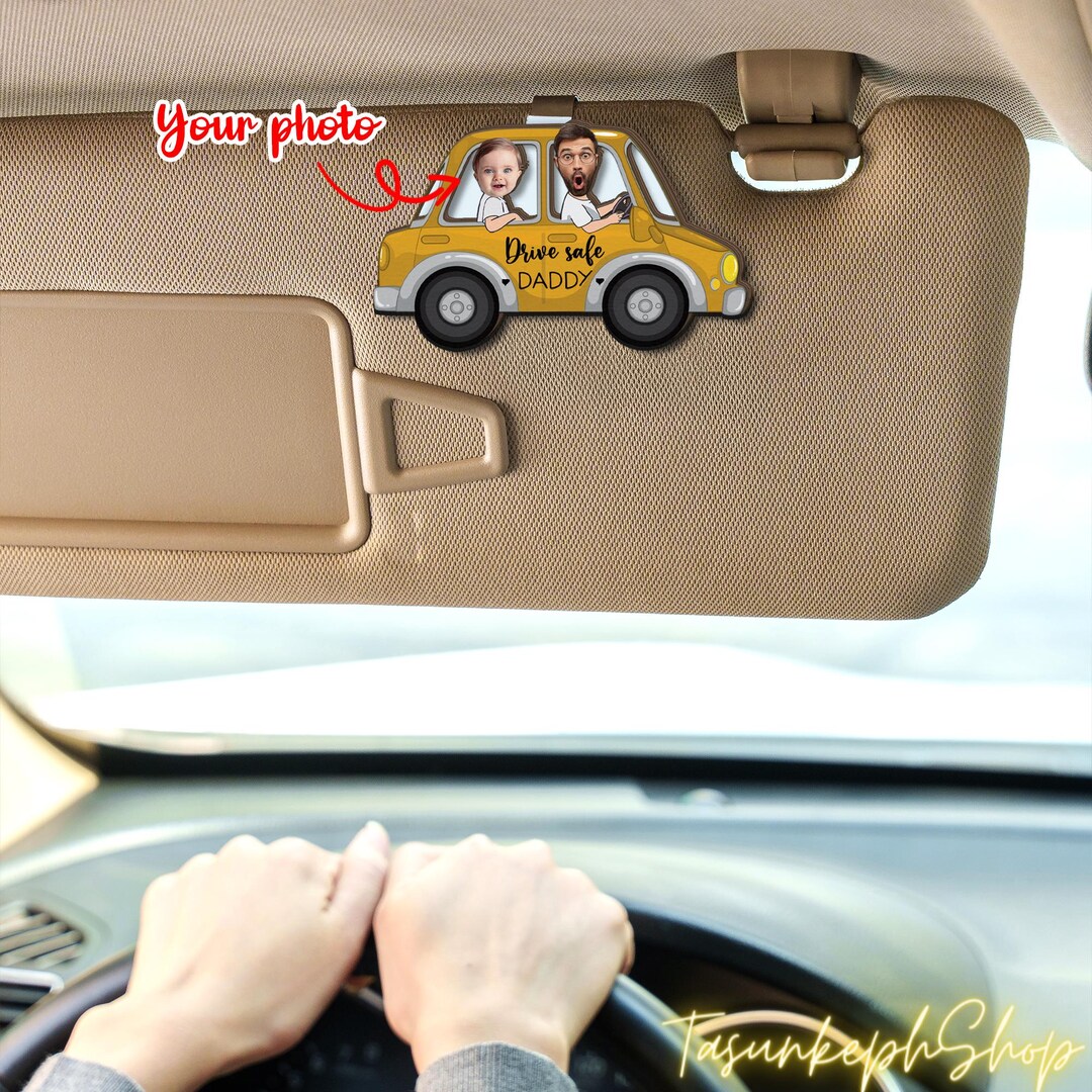 Personalized Drive Safe Car Hanging, Wooden Car Visor Clip, Custom ...