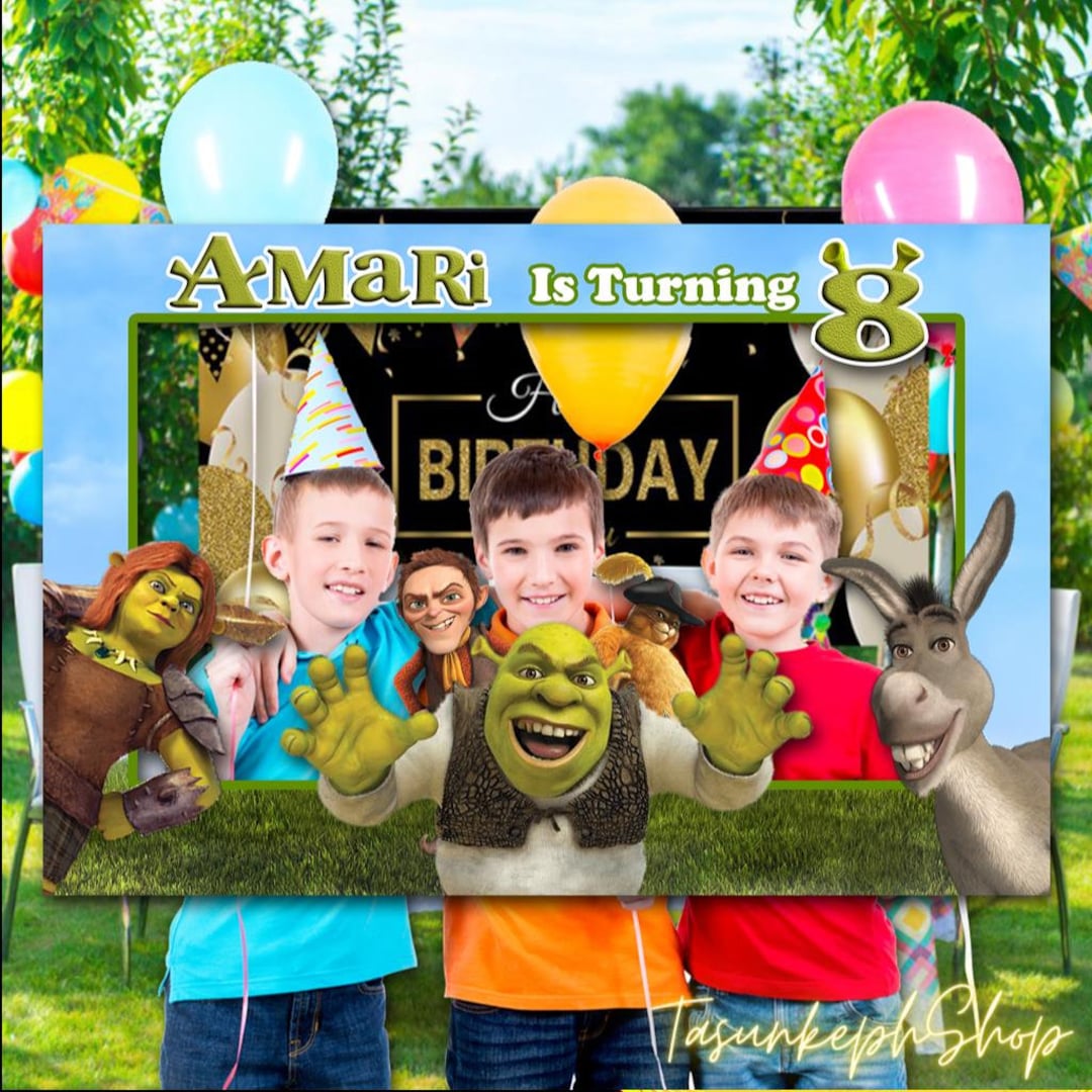 Shrek Photo Booth Frame, Shrek Birthday Frame, Shrek Backdrop, Shrek ...