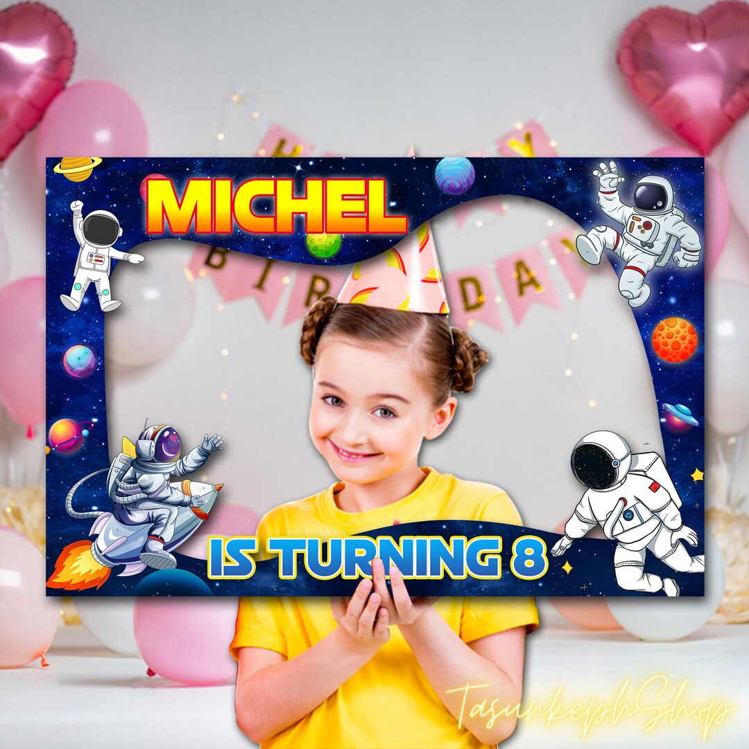 Astronauts Photo Booth Frame, Astronauts Birthday Frame, Astronauts ...
